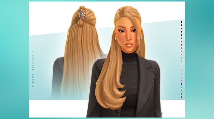 Cierra Hairstyle (Style 7) by Simcelebrity00 | Українське Sims-ком'юніті