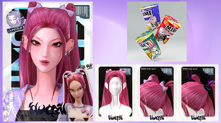 Huntrix Mira Hair (with Acc) + Cup Noodles by Bluepill | Українське ...