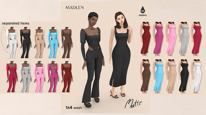 Matte Set by Madlen | Українське Sims-ком'юніті