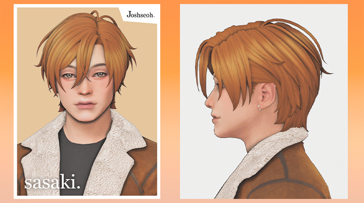 Sasaki Hair by Joshseoh | Українське Sims-ком'юніті