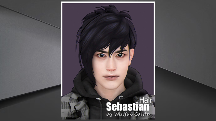 Sebastian Hair by WistfulCastle | Українське Sims-ком'юніті