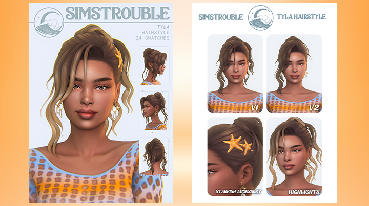 Tyla Hairstyle by Simstrouble | Українське Sims-ком'юніті