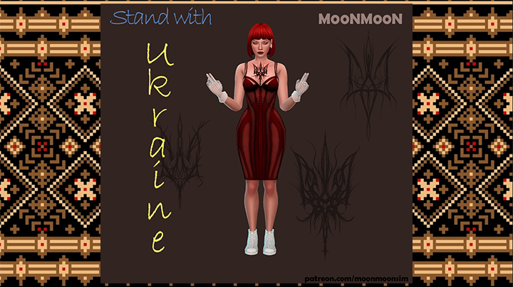 Ukraine Tattoo by Moonmoon | Українське Sims-ком'юніті